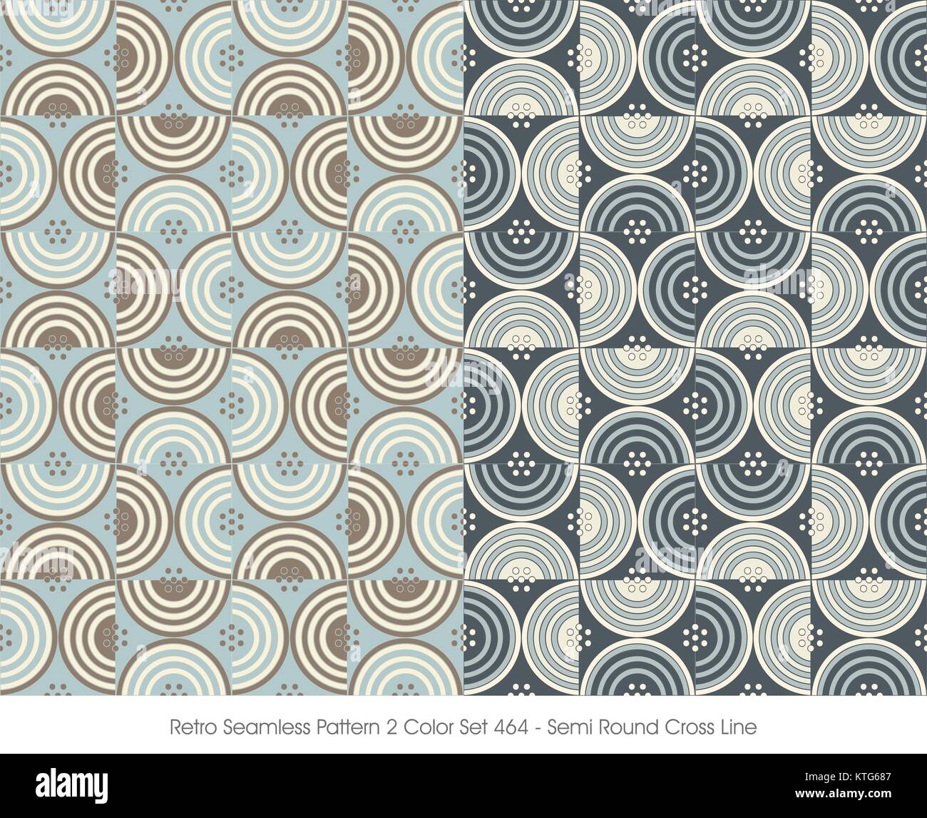 Retro Seamless Pattern Semi Round Cross Line Stock Vector Image & Art ...