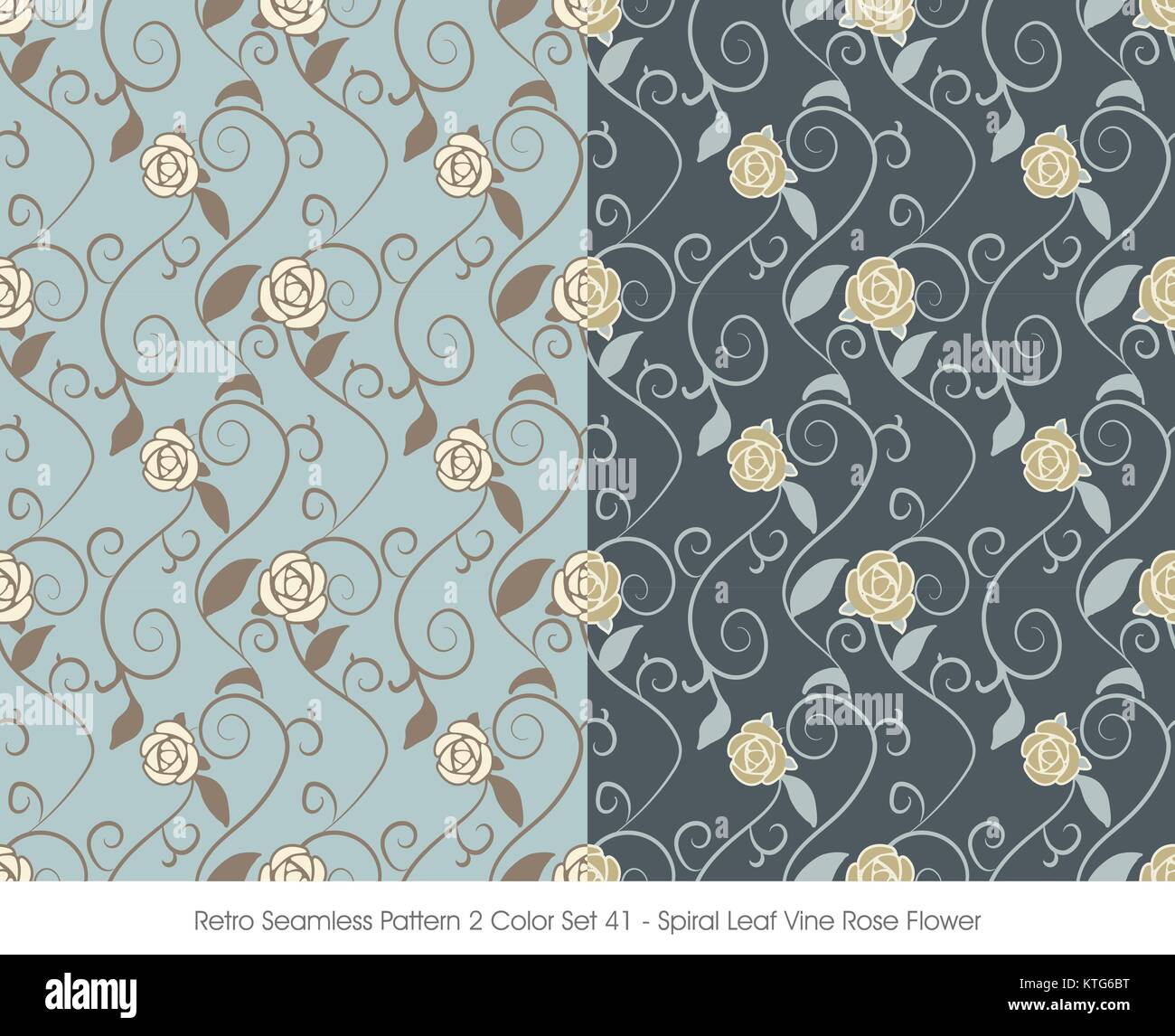 Rose with vine pattern Stock Vector Images - Alamy