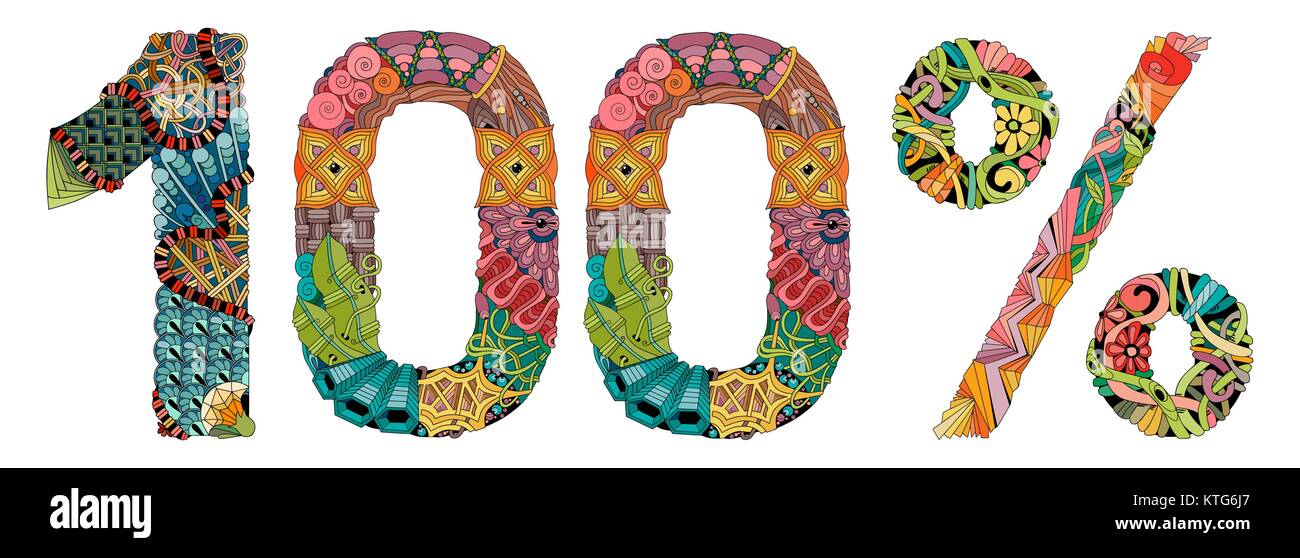 Hand-painted art design. Hand drawn illustration one hundred percent ...