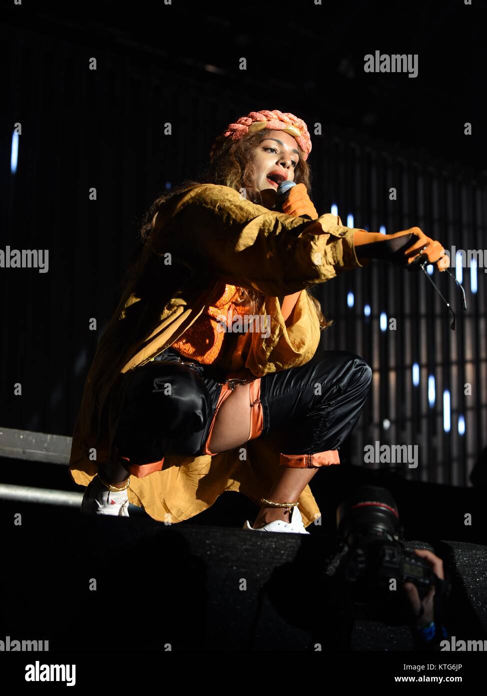 Slovakia, Trencin – July 7, 2017. British rapper and singer Mathangi ...