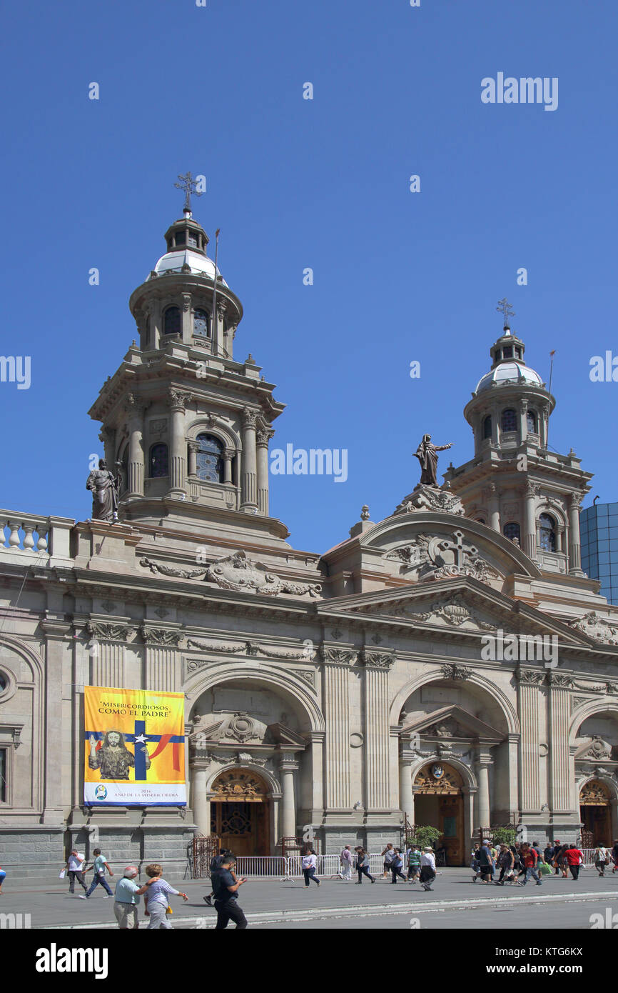 Santiago Chile Cathedral Metropolitan Cathedral High Resolution Stock ...