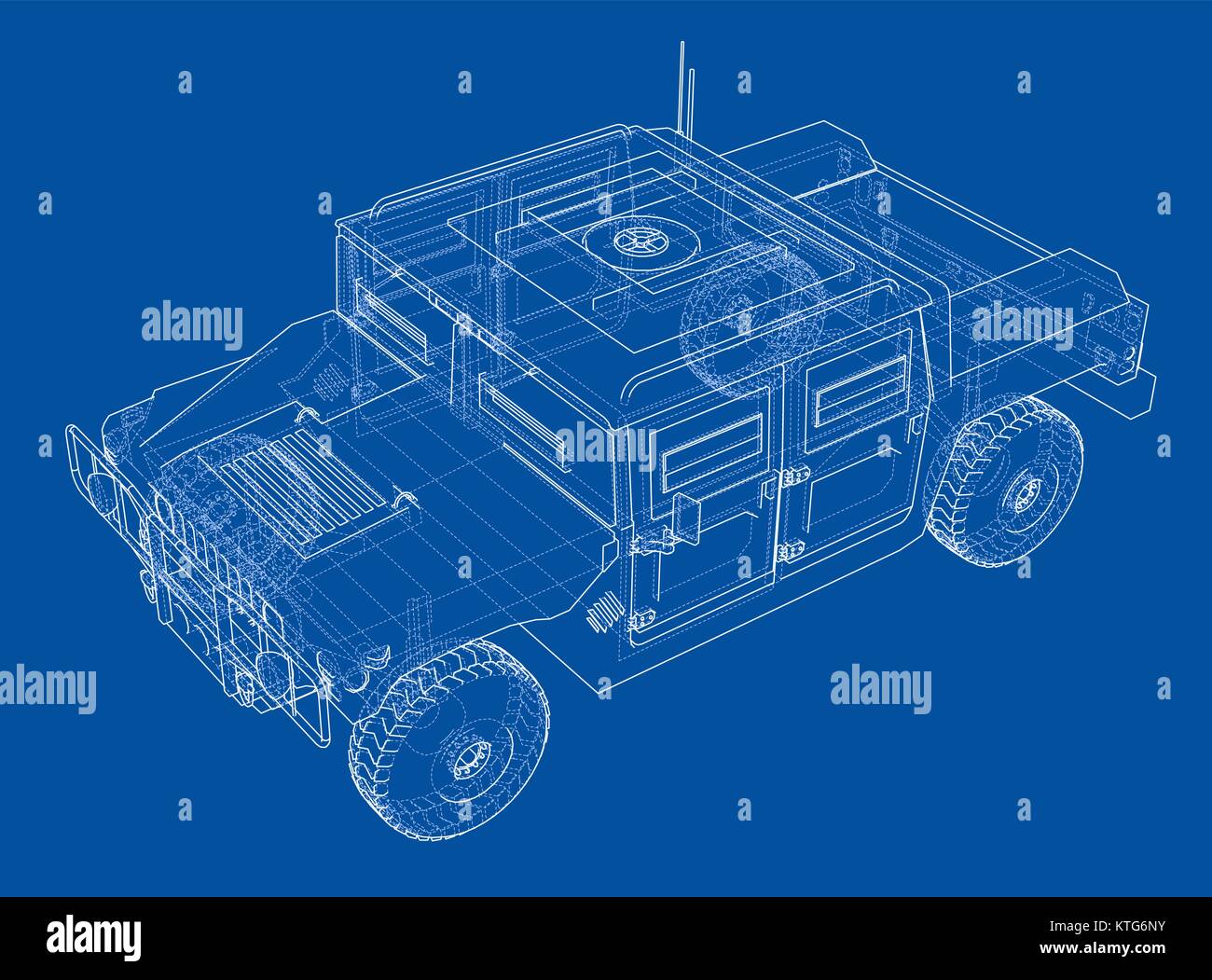 Combat car. Vector rendering of 3d Stock Vector Image & Art - Alamy