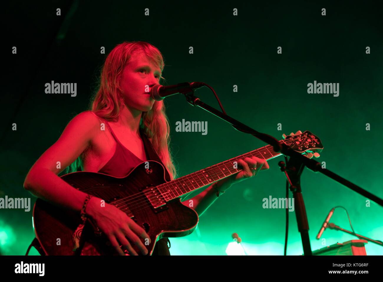 Slovakia, Trencin – July 7, 2017. Alice Phoebe Lou, singer and ...
