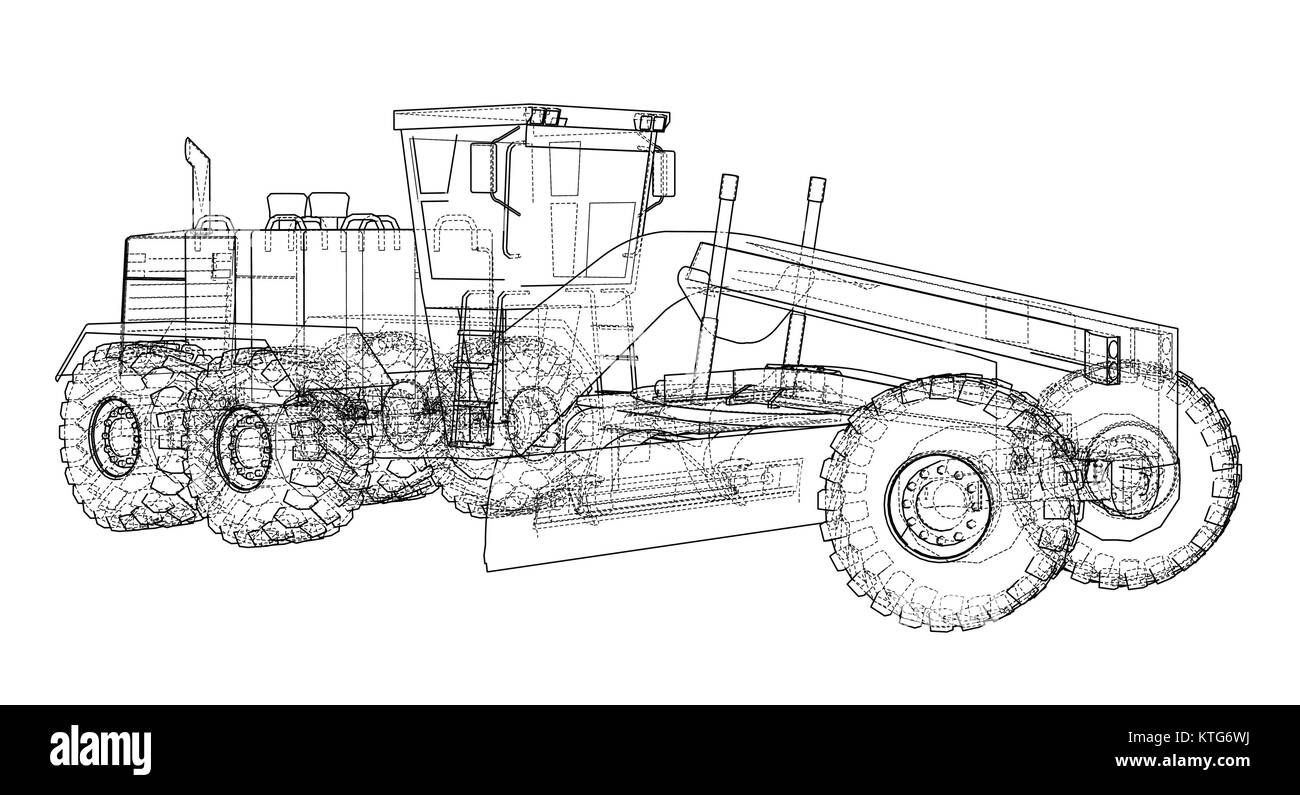 Road grader Black and White Stock Photos & Images - Alamy