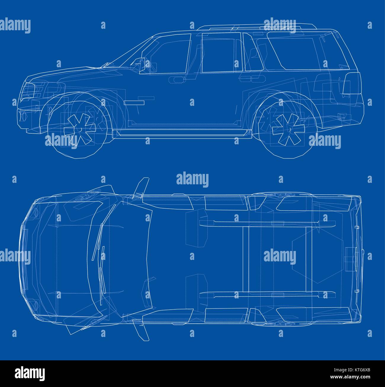 Car SUV drawing outline. Vector Stock Vector Image & Art - Alamy
