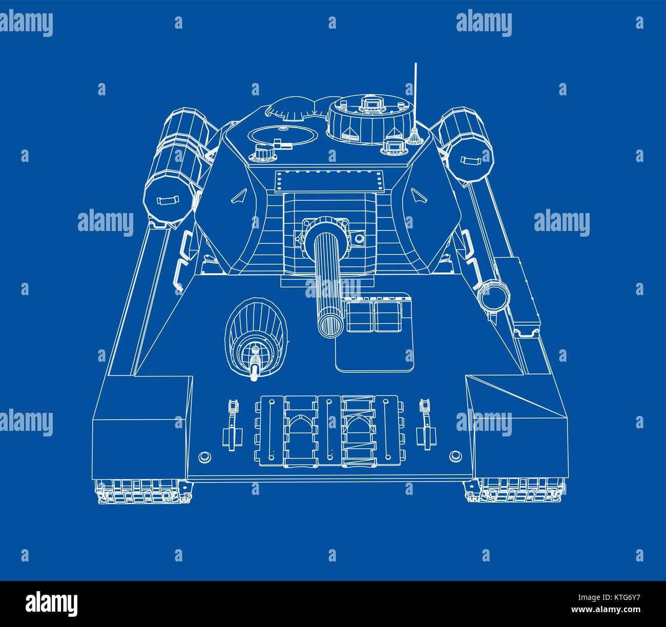Blueprint of realistic tank Stock Vector Image & Art - Alamy