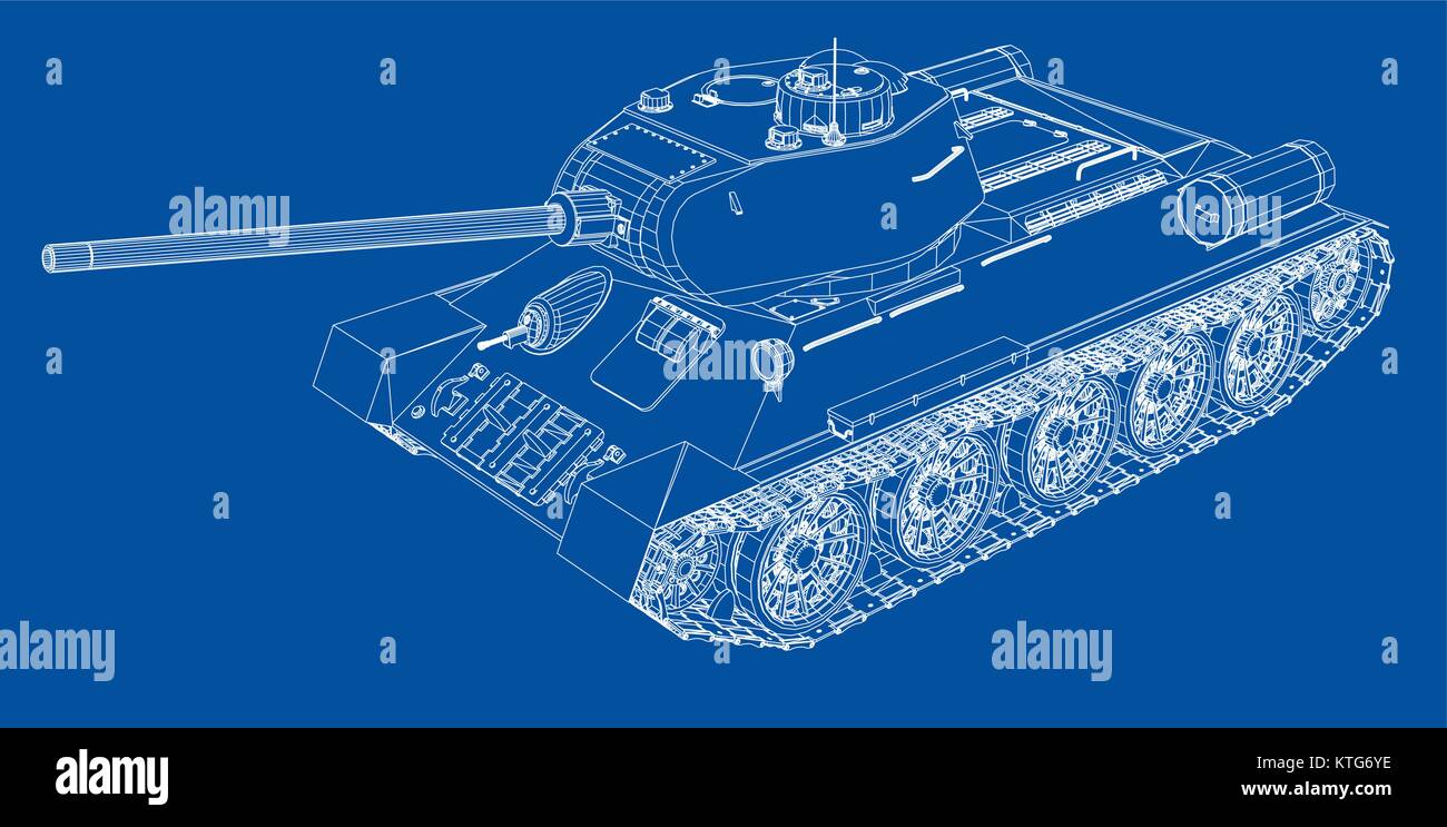 Blueprint of realistic tank Stock Vector Image & Art - Alamy