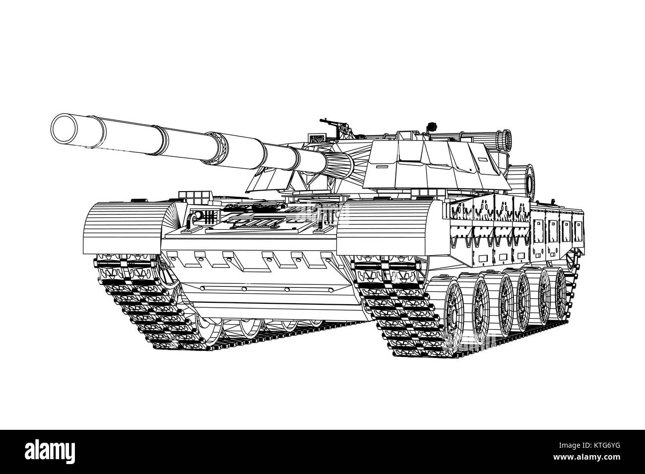 Blueprint of realistic tank Stock Vector Image & Art - Alamy
