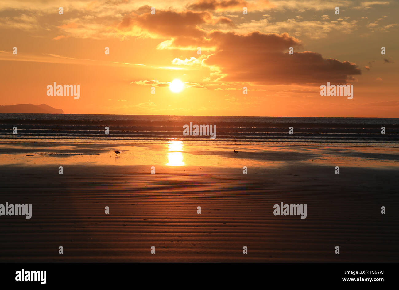 Peaceful beach scene in Ireland Stock Photo - Alamy
