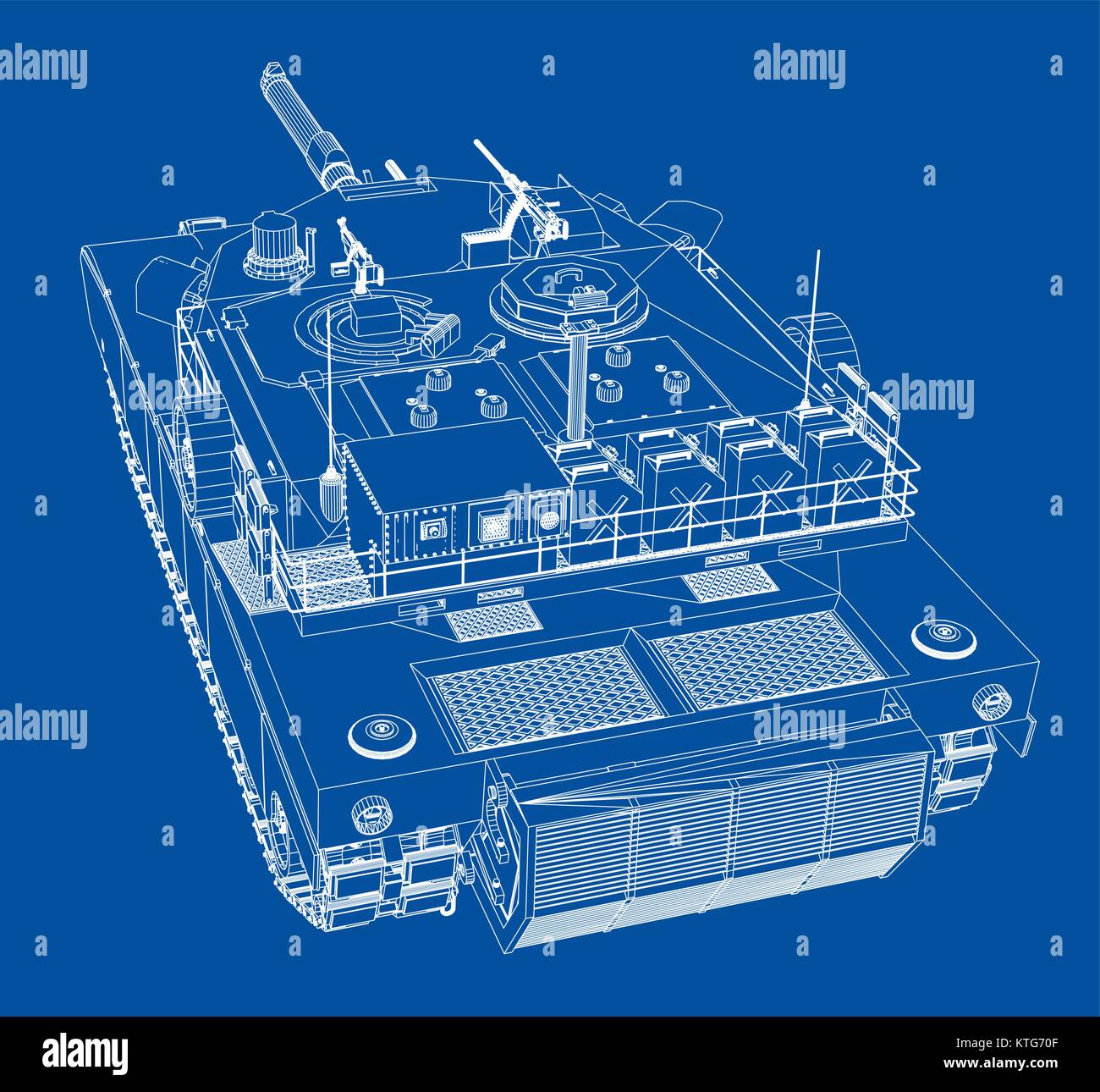 Blueprint of realistic tank Stock Vector Image & Art - Alamy