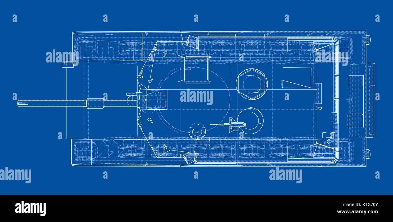 Blueprint of realistic tank Stock Vector Image & Art - Alamy