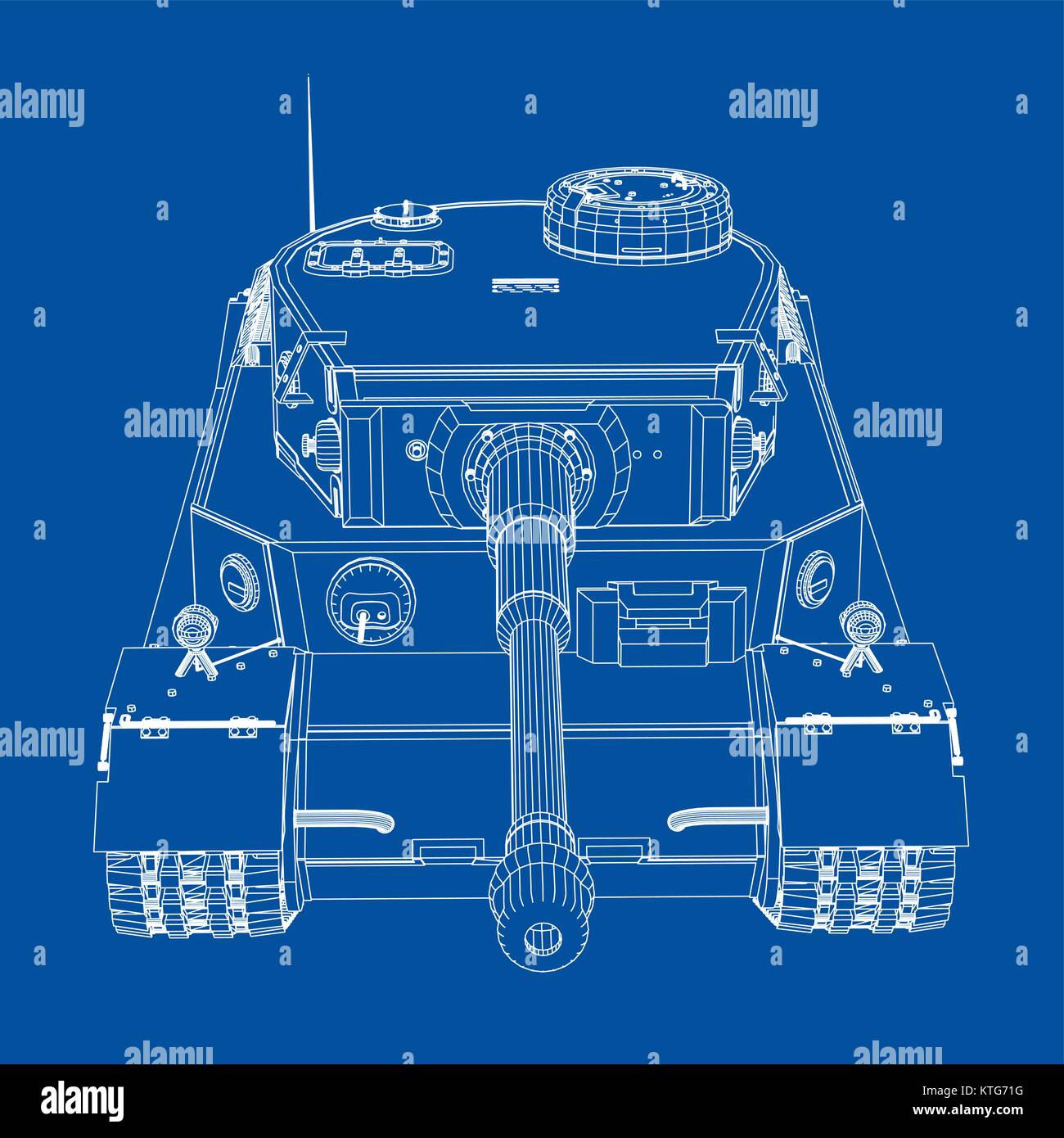 Blueprint of realistic tank Stock Vector Image & Art - Alamy