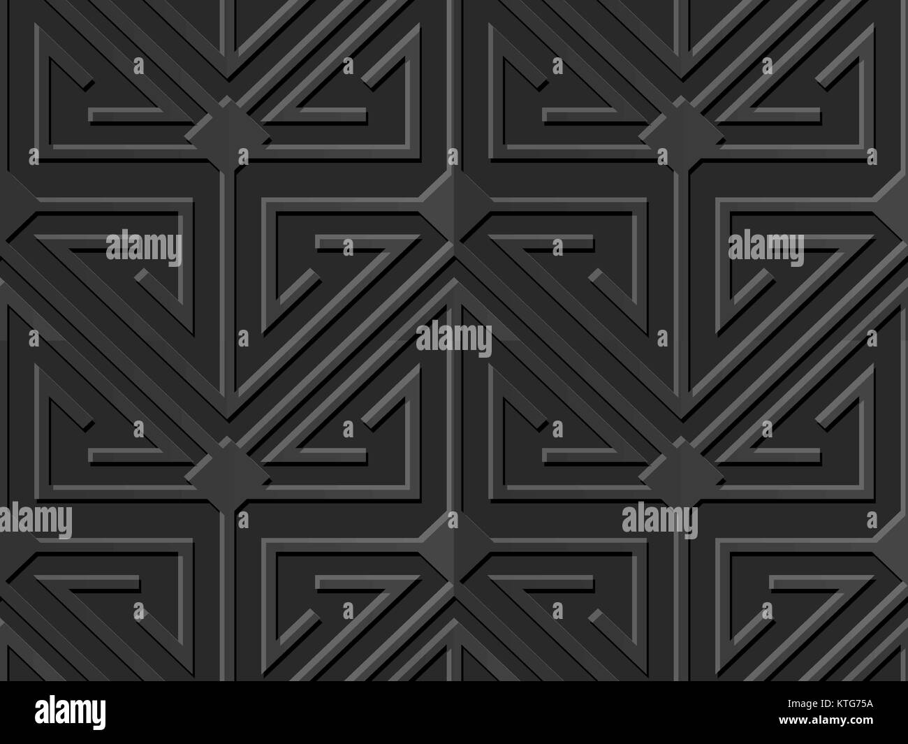 Dark 3D paper art triangle geometry cross line Stock Vector Image & Art ...