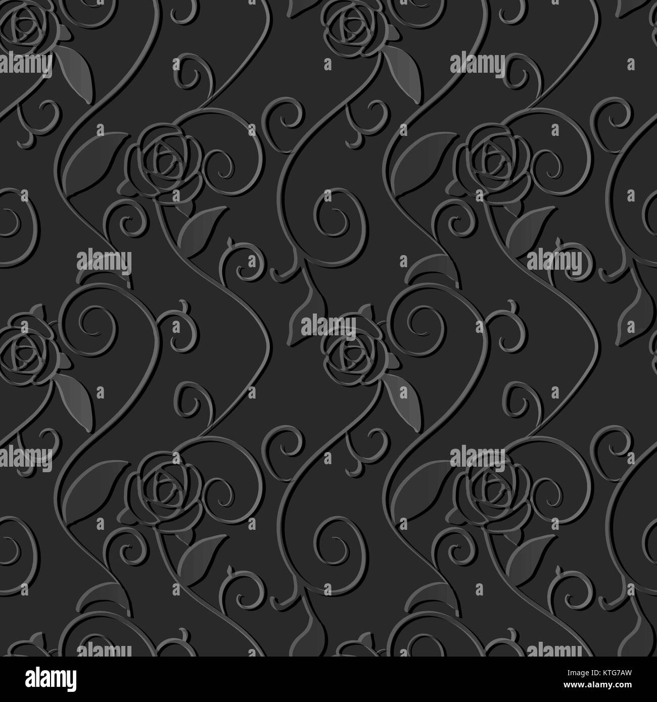 3d rose flower Black and White Stock Photos & Images - Alamy