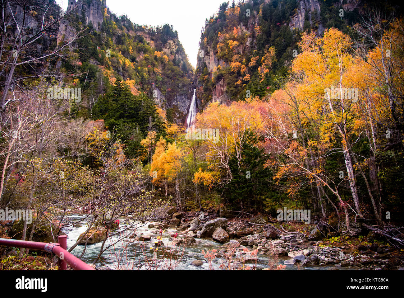 Ginga Falls, Sounkyo Gorge, Hokkaido, Japan Stock Photo - Alamy
