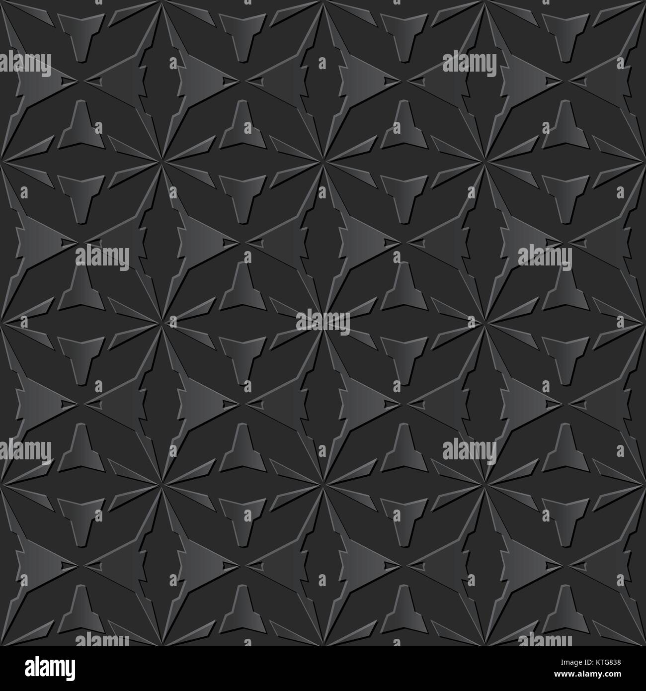 Seamless 3D elegant dark paper art Polygon Cross Geometry Stock Vector ...