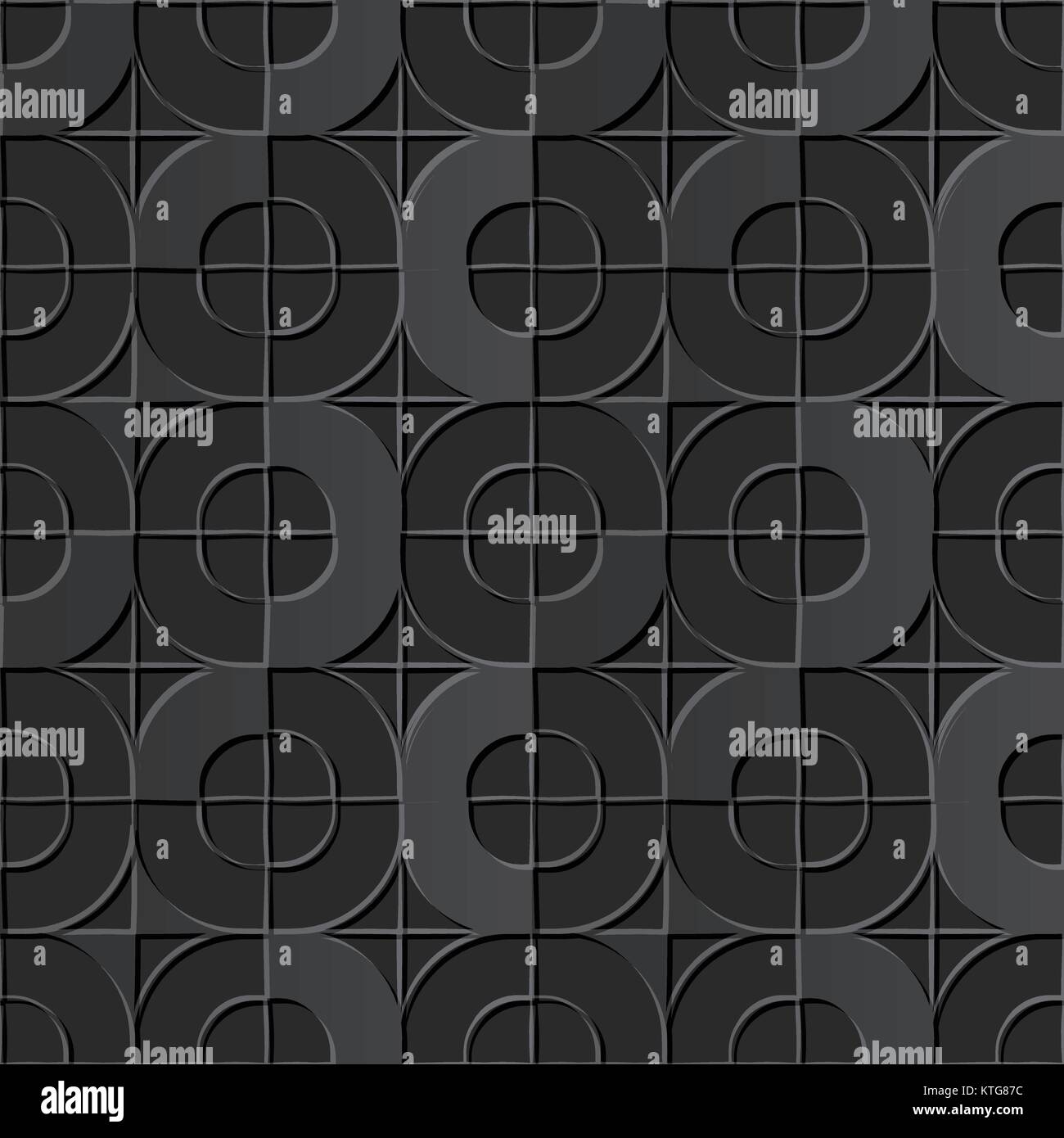 Seamless 3D elegant dark paper art Round Corner Square Stock Vector ...