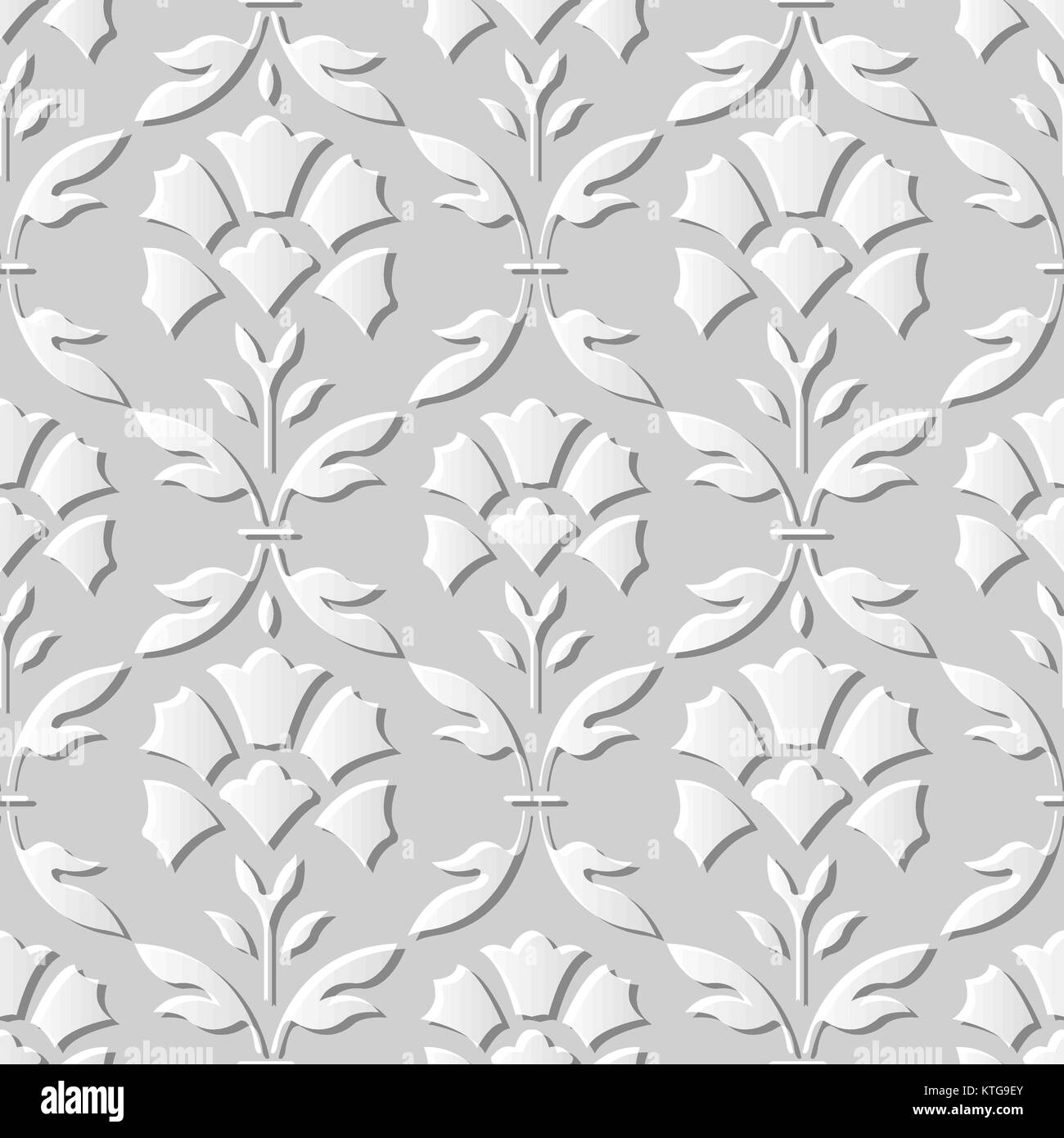 3D paper art curve cross leaf flower Stock Vector Image & Art - Alamy