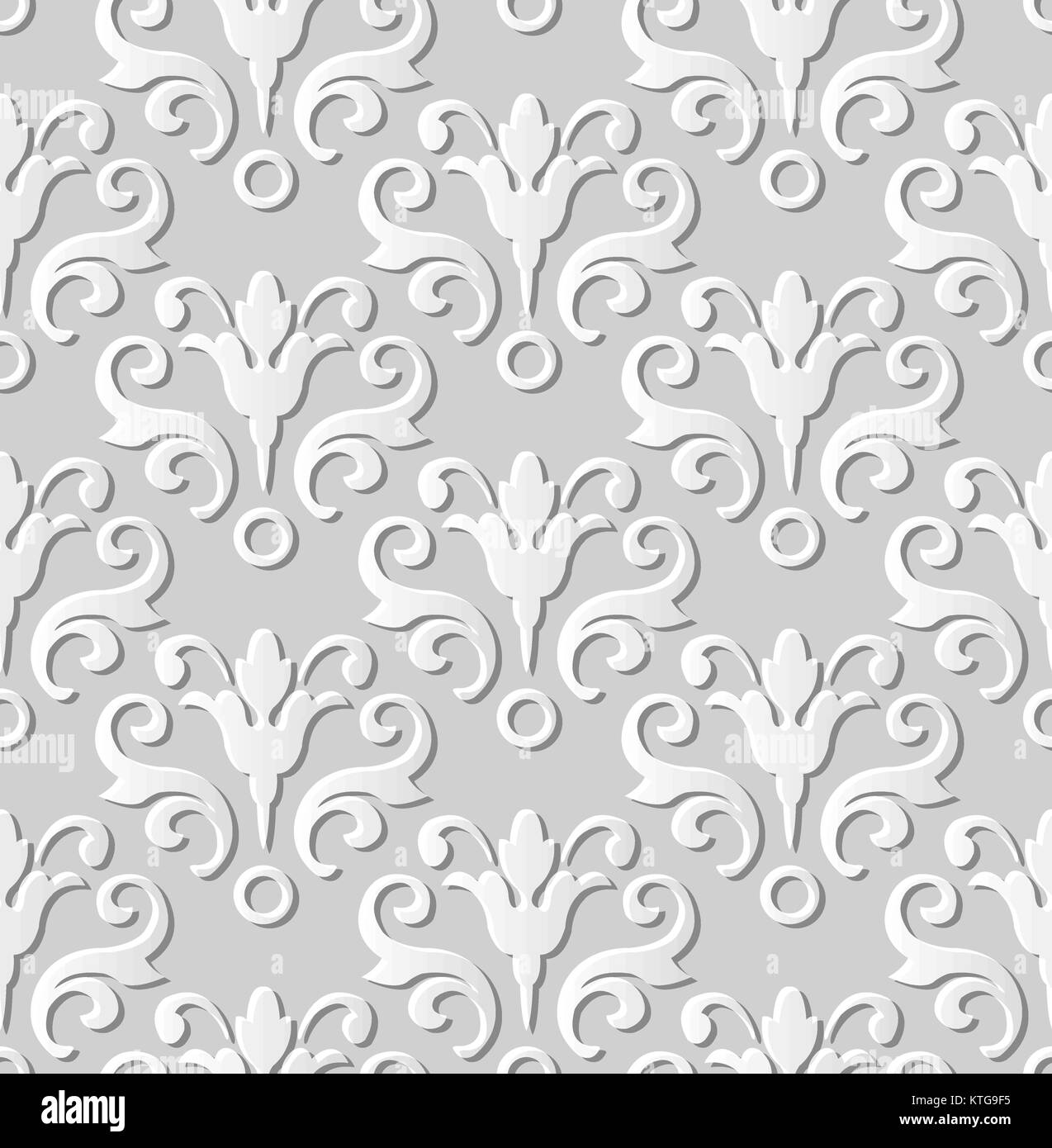 3D paper art spiral curve round circle flower Stock Vector Image & Art ...