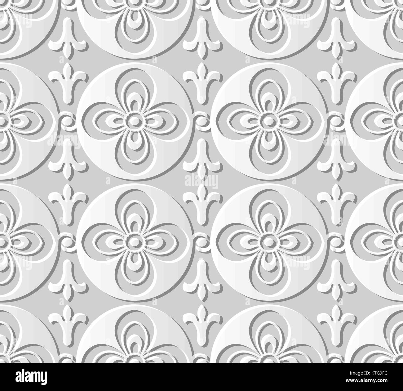 3D paper art round cross curve flower Stock Vector Image & Art - Alamy