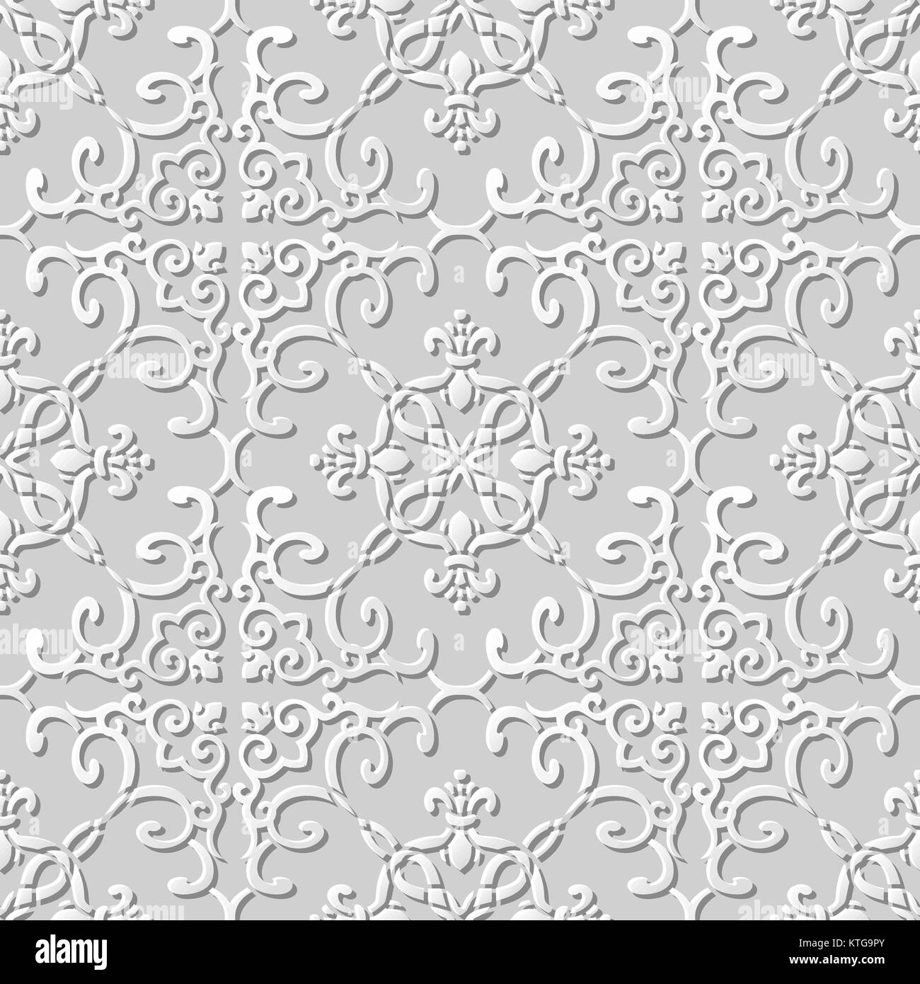 3D paper art pattern curve spiral cross chain Stock Vector Image & Art ...