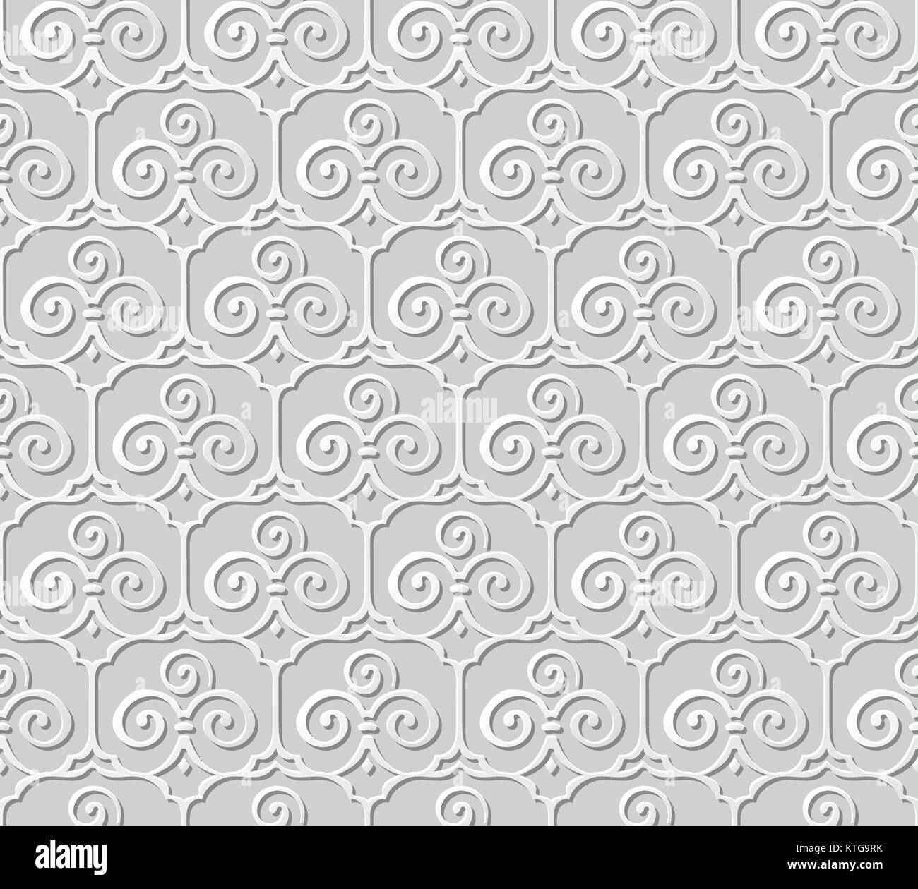 3D paper art pattern trefoil curve spiral cross frame Stock Vector ...