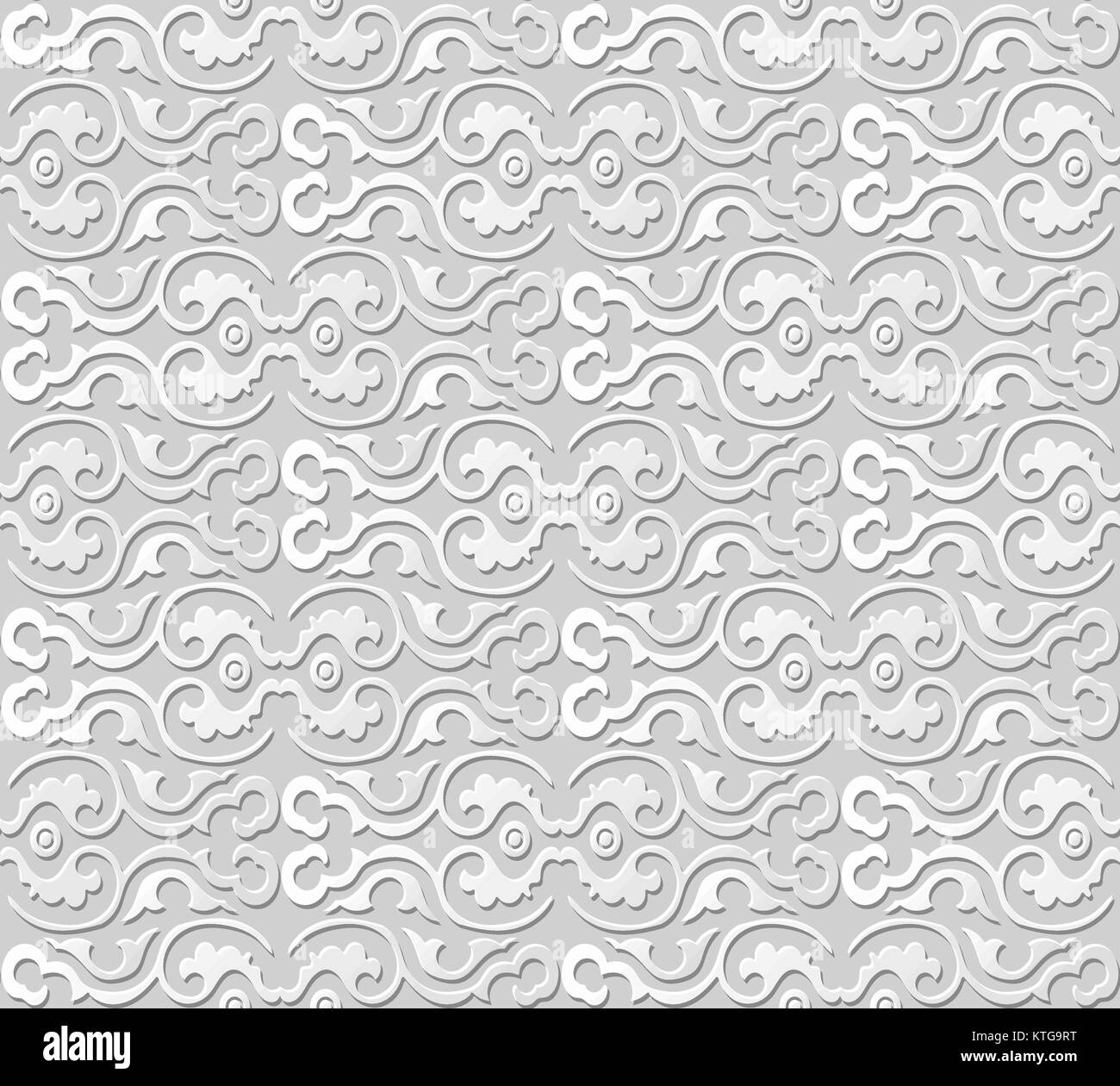 3D paper art pattern curve spiral round frame Stock Vector Image & Art ...