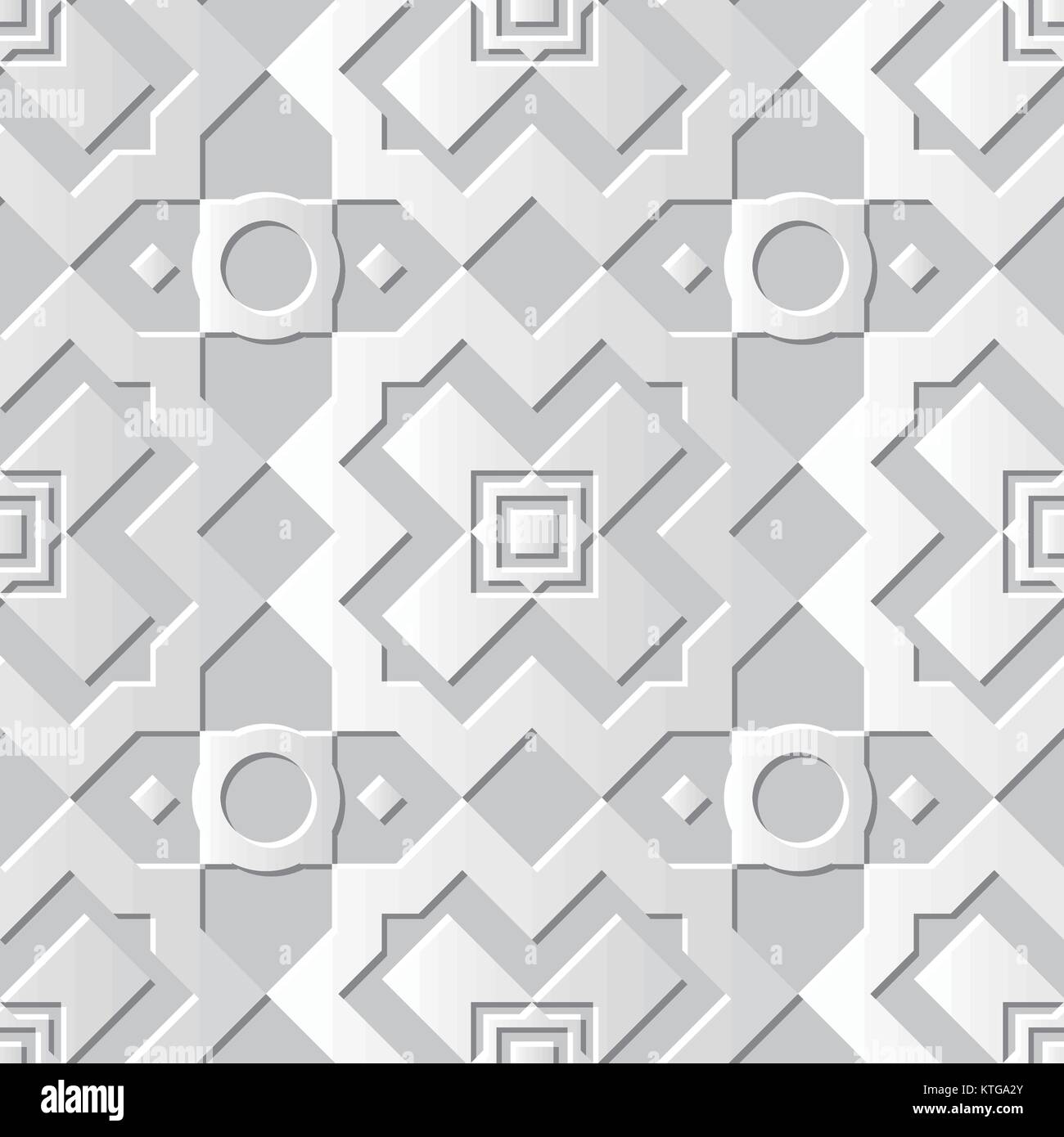 Vector damask seamless 3D paper art Cross Rectangle Stock Vector Image ...