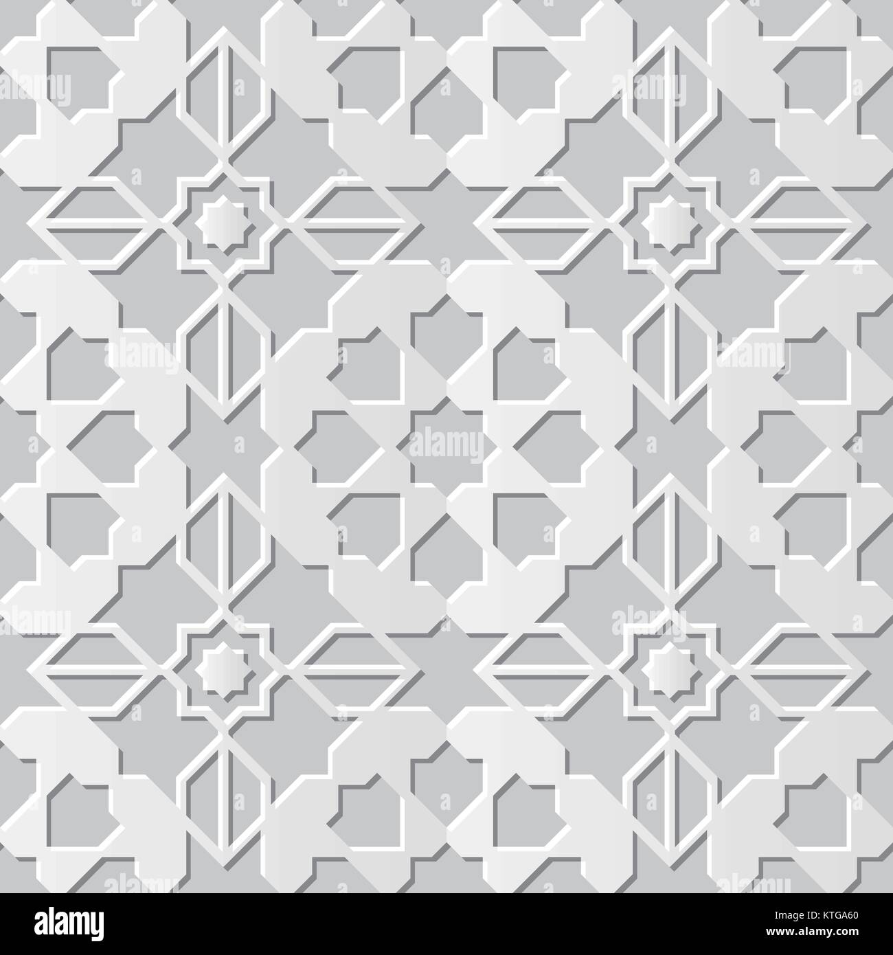 Vector damask seamless 3D paper art Star Cross Geometry Stock Vector Image & Art - Alamy