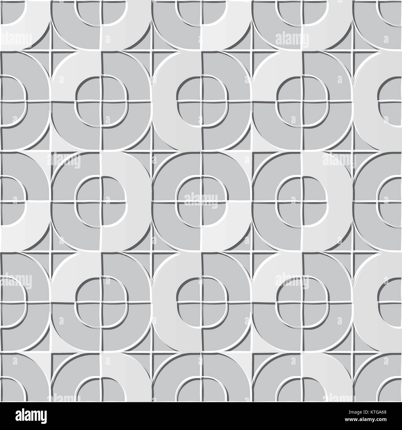 Vector damask seamless 3D paper art Round Corner Square Stock Vector ...