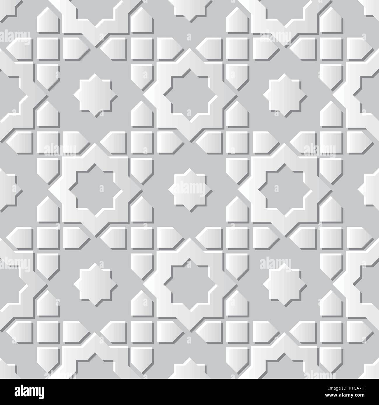 Vector damask seamless 3D paper art Star Cross Geometry Stock Vector Image & Art - Alamy