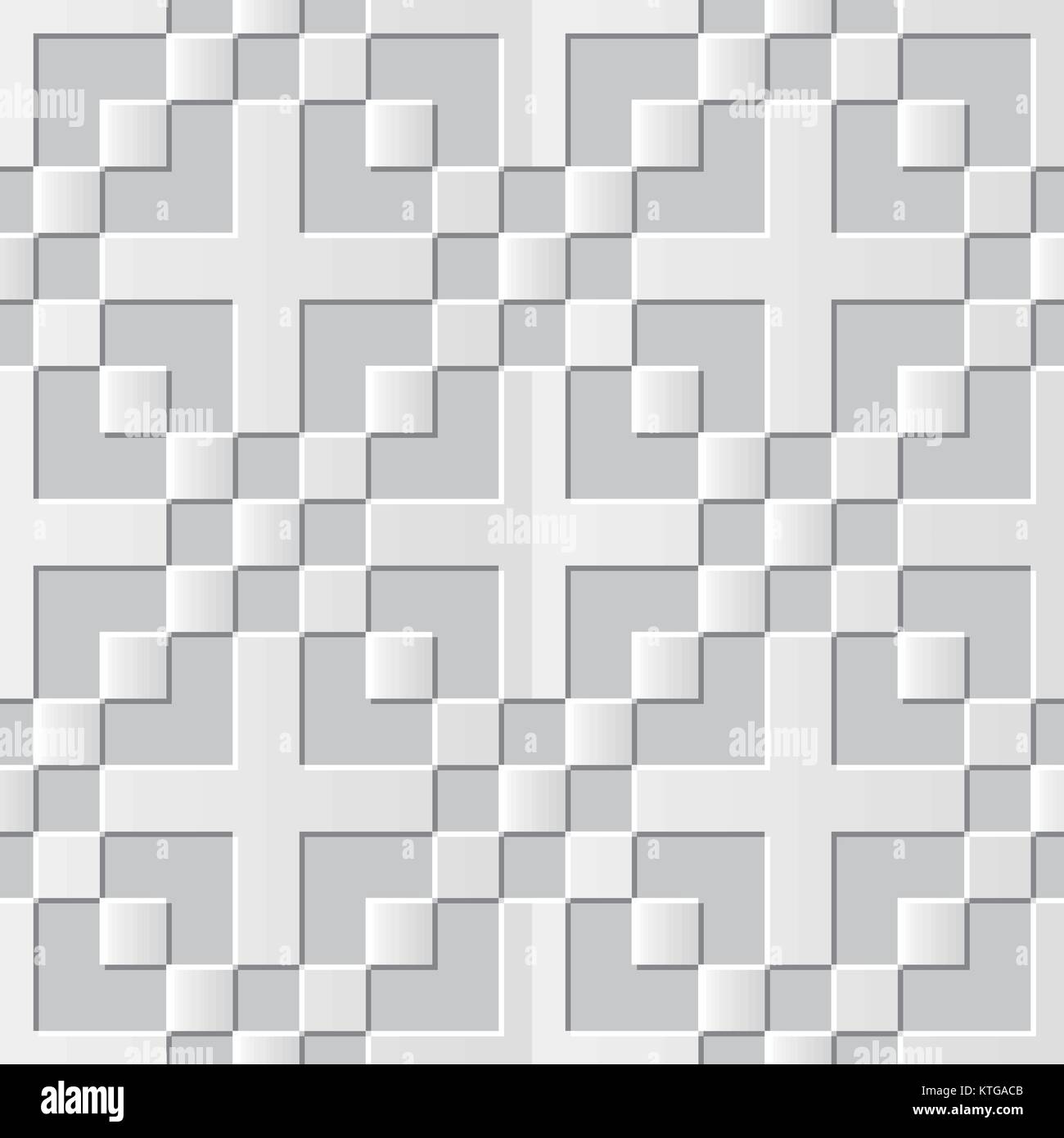 Vector damask seamless 3D paper art Square Cross Geometry Stock Vector Image & Art - Alamy