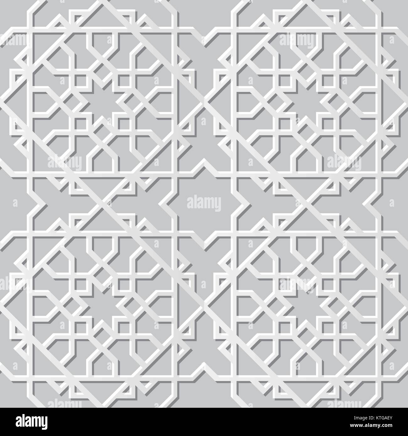 Vector damask seamless 3D paper art Star Cross Geometry Stock Vector Image & Art - Alamy