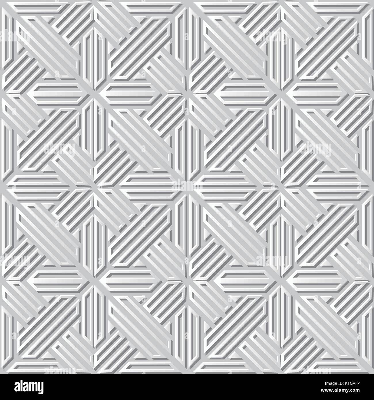 Vector damask seamless 3D paper art Cross Geometry Rectangle Stock Vector Image & Art - Alamy