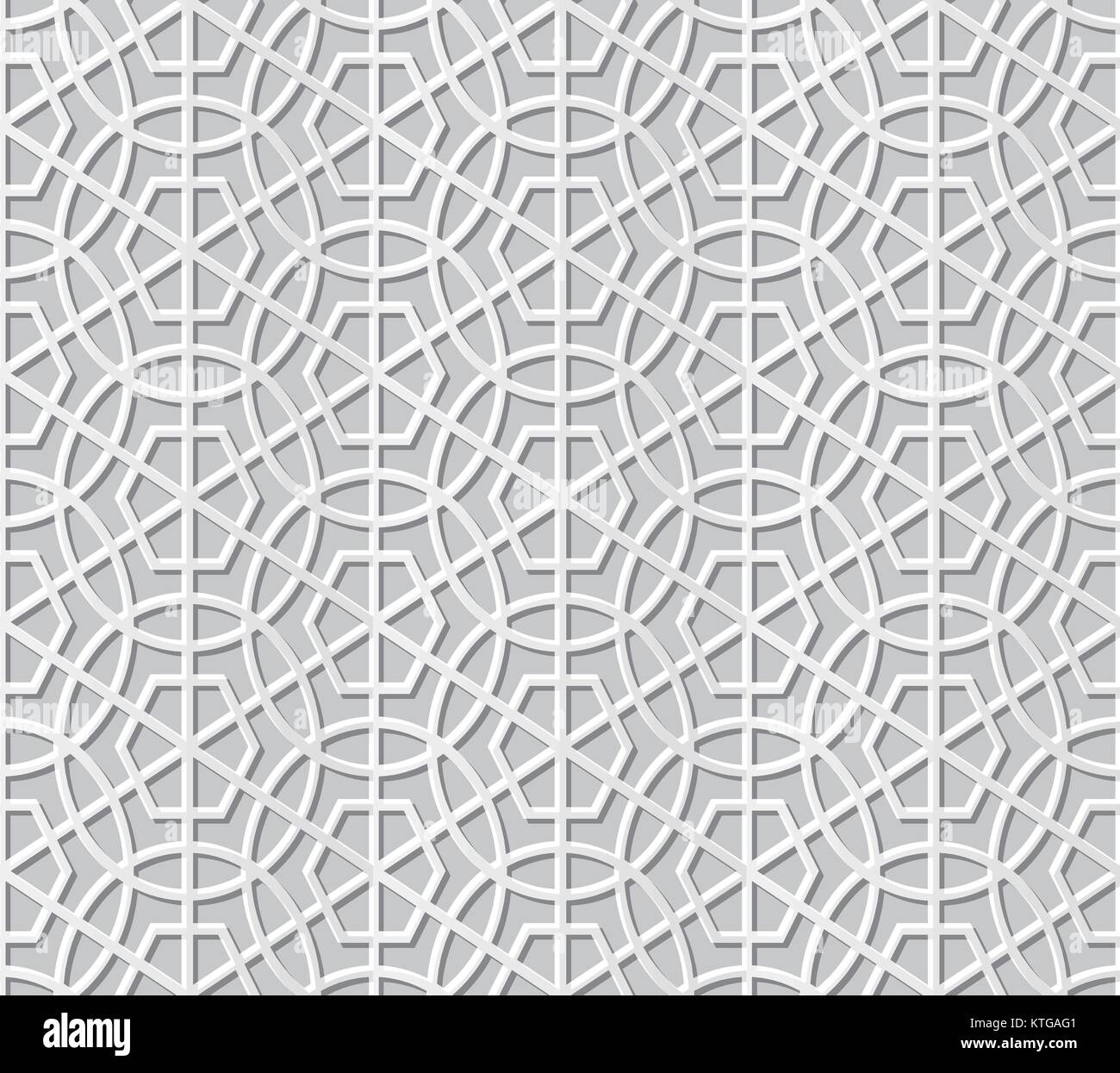 Vector damask seamless 3D paper art Cround Hexagon Cross Stock Vector ...