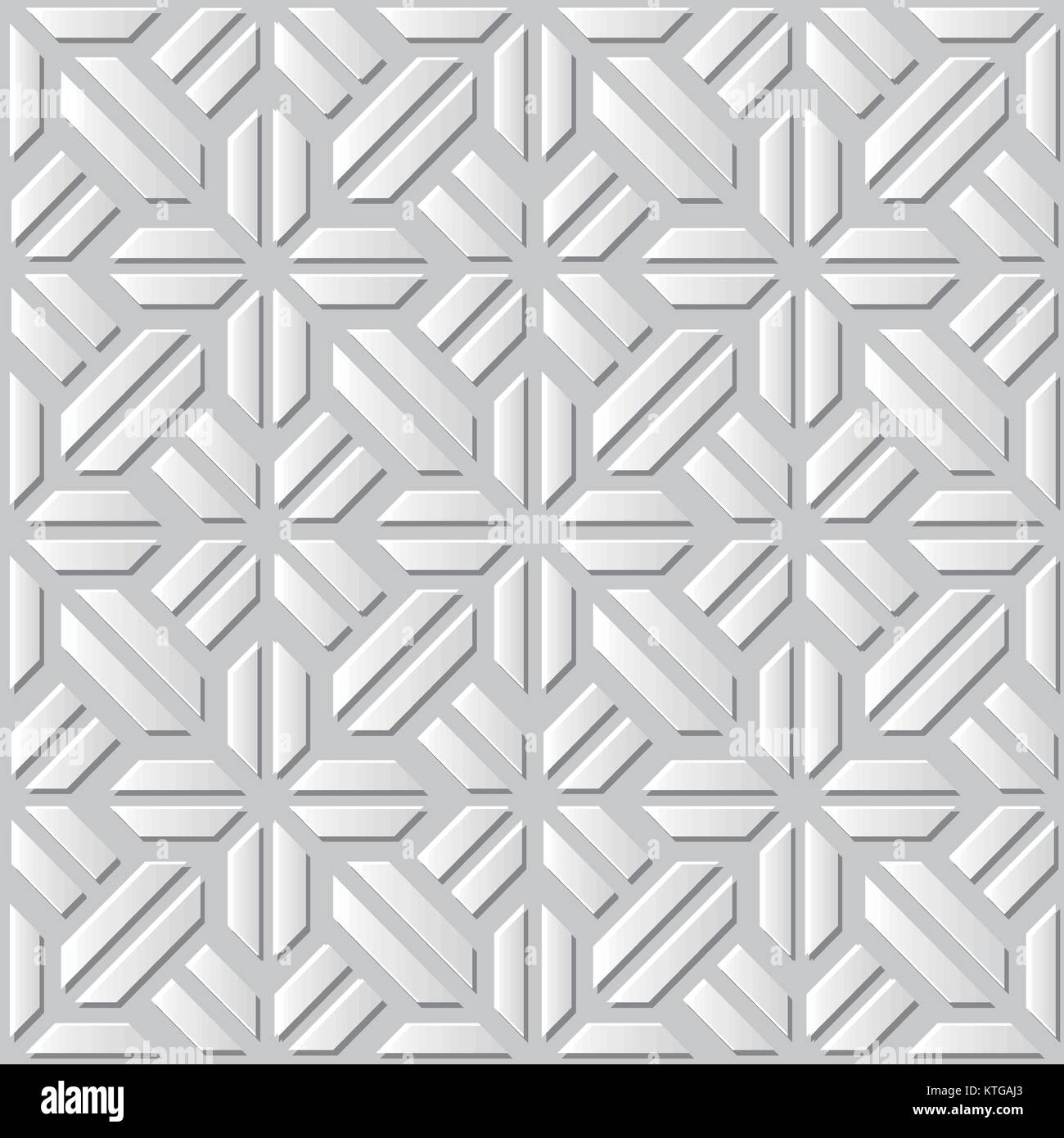 Vector damask seamless 3D paper art Geometry Cross Stock Vector Image & Art - Alamy