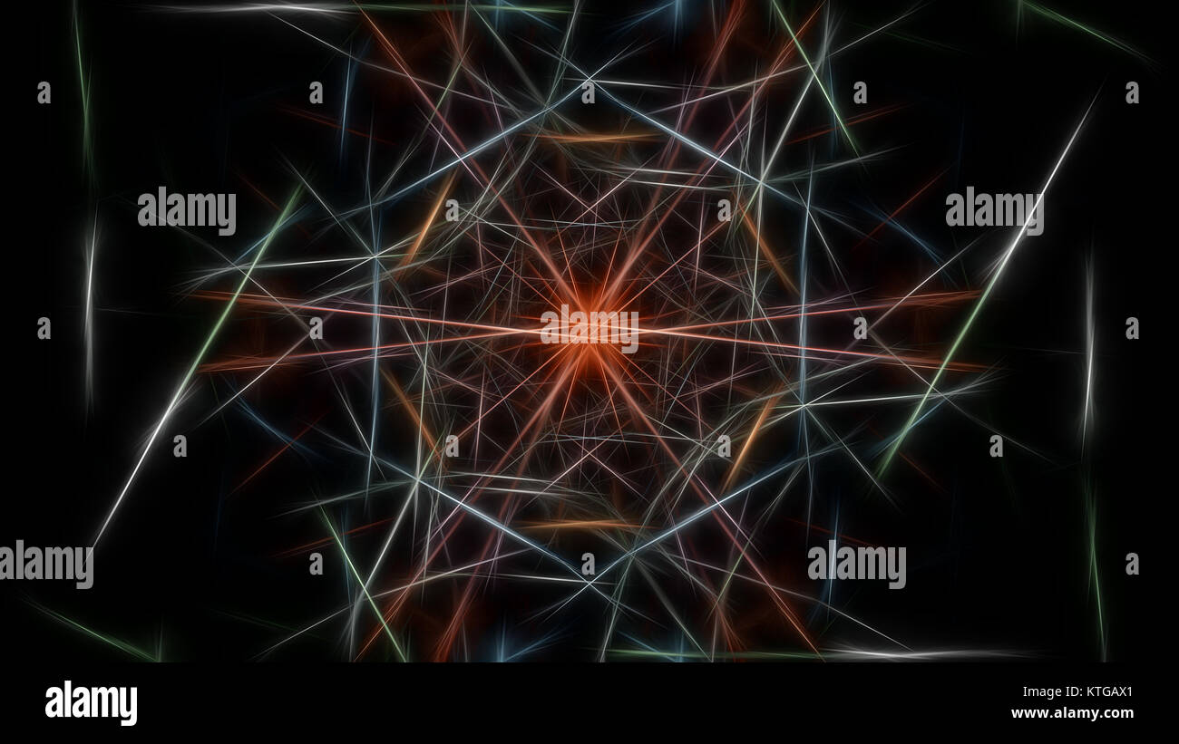 Abstract painting color background with fractal effects. Fractal silk ...