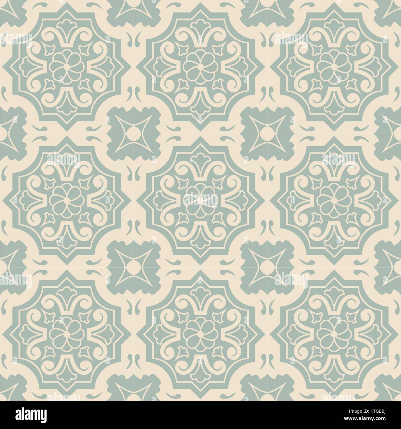 Antique seamless background round polygon flower line Stock Vector ...