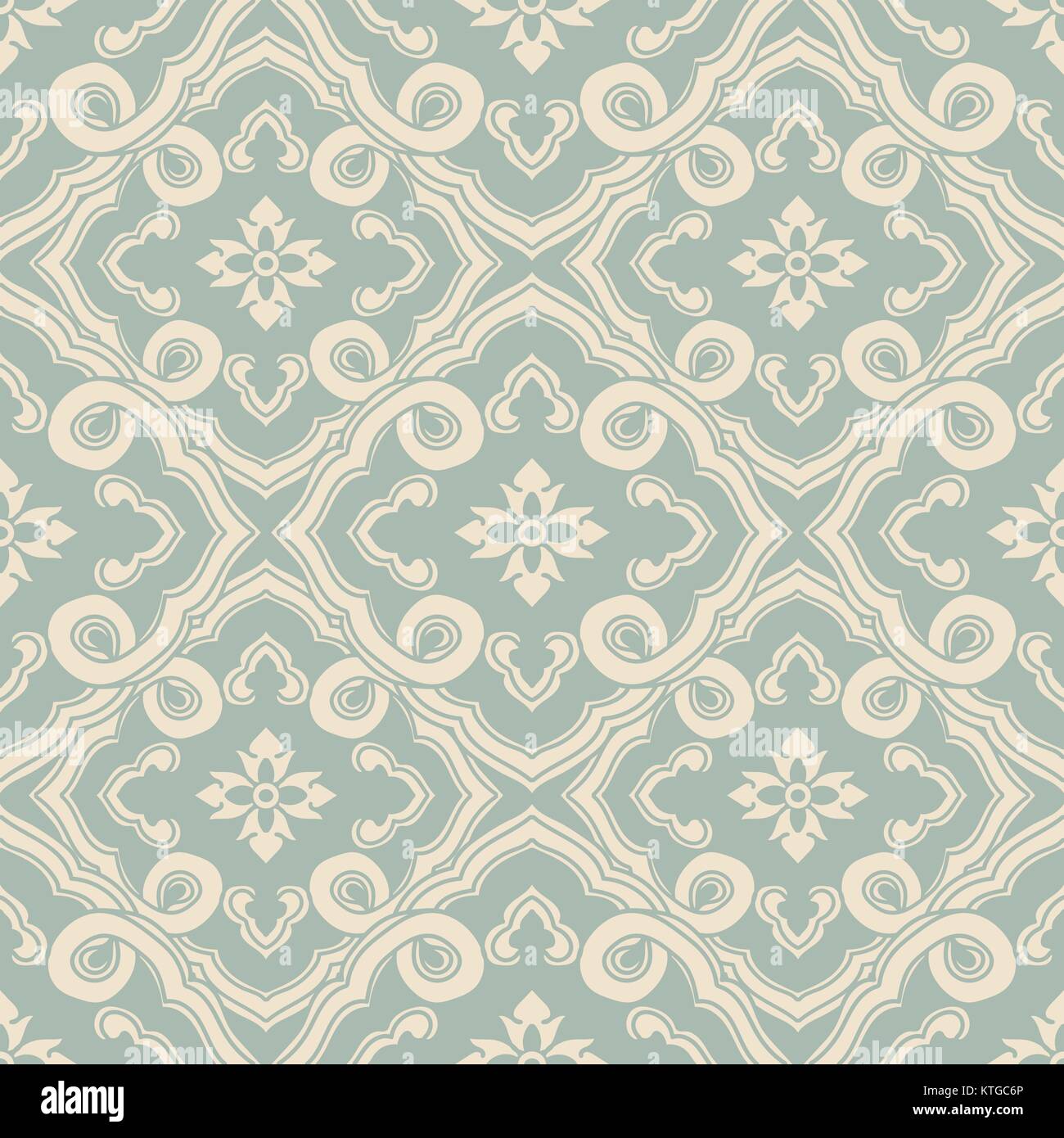 Antique seamless background curve spiral cross chain flower Stock ...