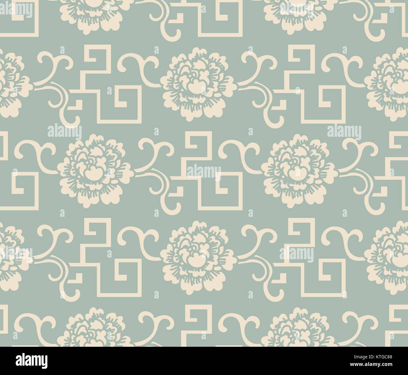 Antique seamless background spiral geometry vine flower Stock Vector ...