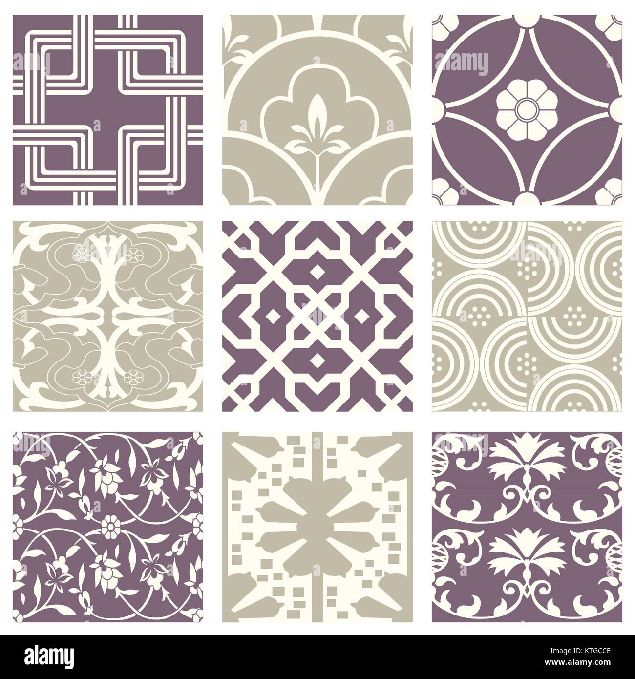 Classic vintage elegant pastel violet seamless abstract pattern Stock ...