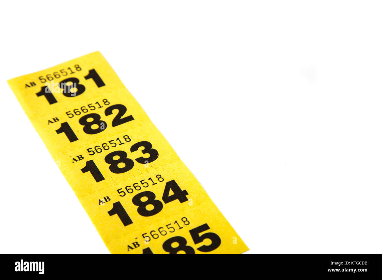 Yellow Raffle Tickets with negative space for copy Stock Photo - Alamy