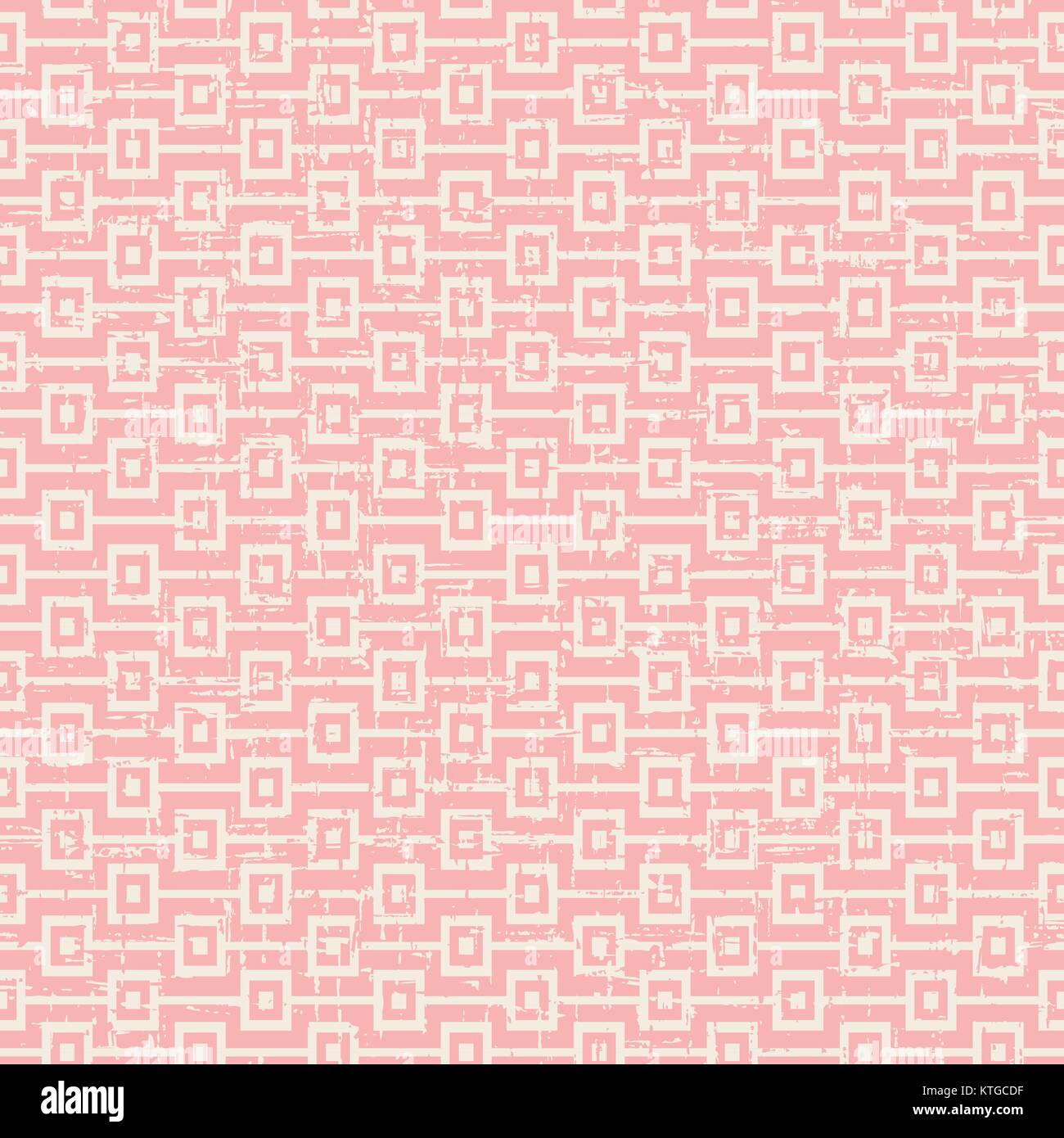 Seamless vintage worn out pink square sequence pattern background Stock ...