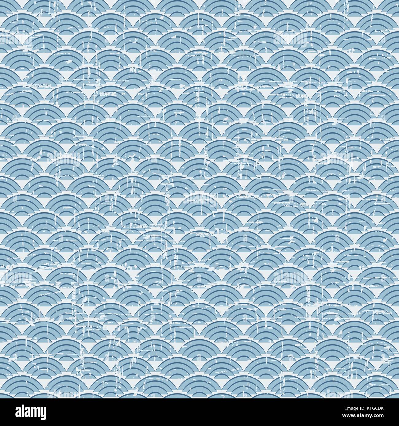 Seamless vintage blue Japanese style fish scale pattern background ...