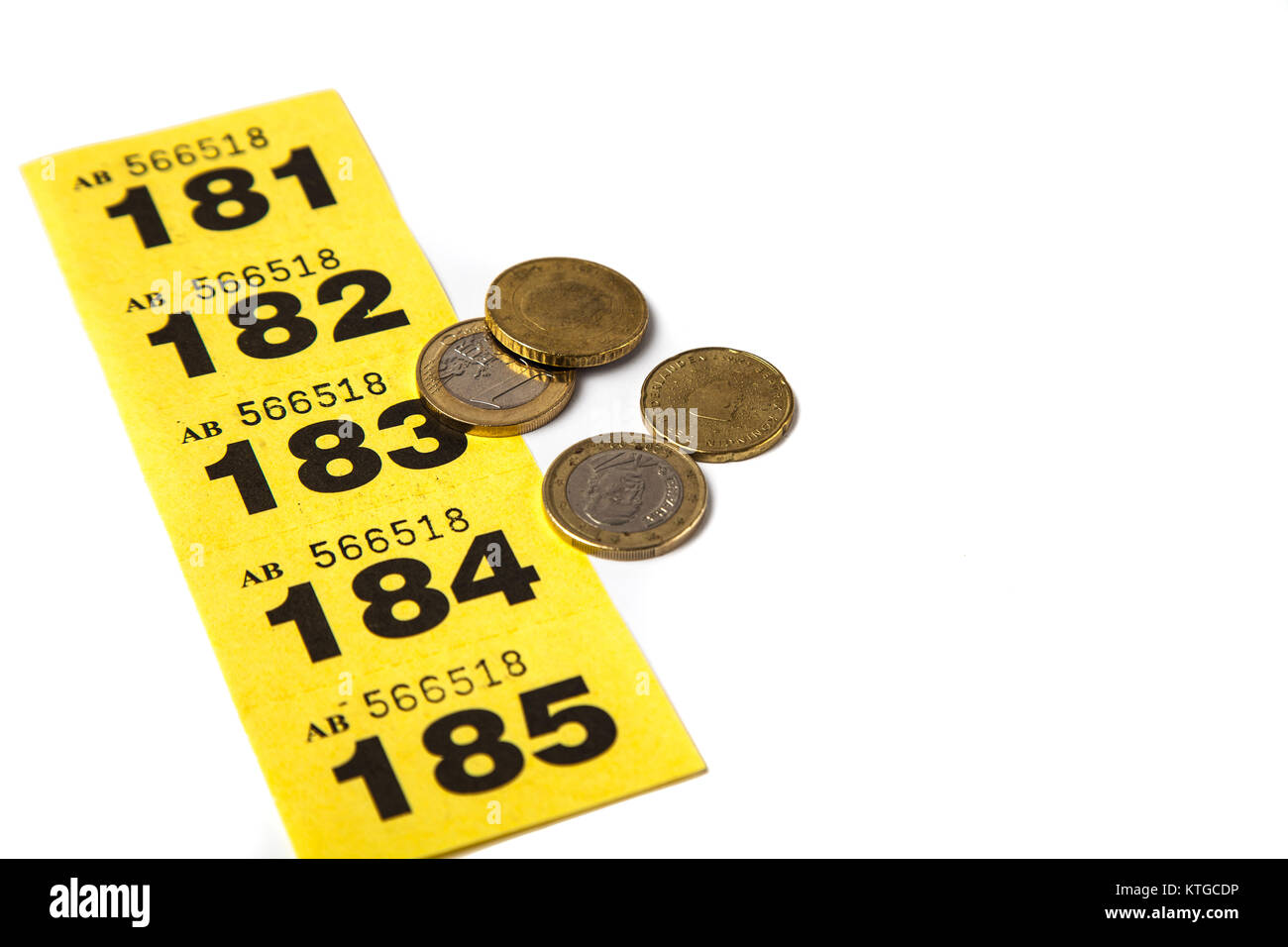 Raffle ticket numbers Cut Out Stock Images & Pictures - Alamy