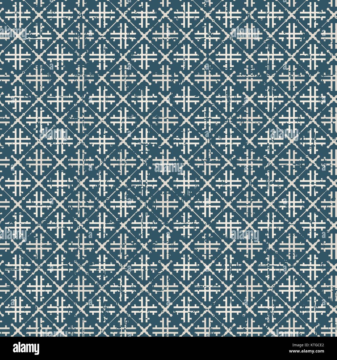 Seamless vintage worn out check pattern cloth background Stock Vector ...