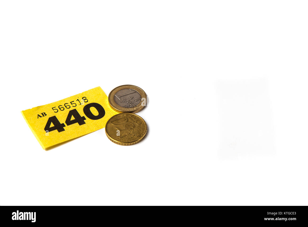 Yellow Raffle Tickets with Euro Coins with negative space Stock Photo ...