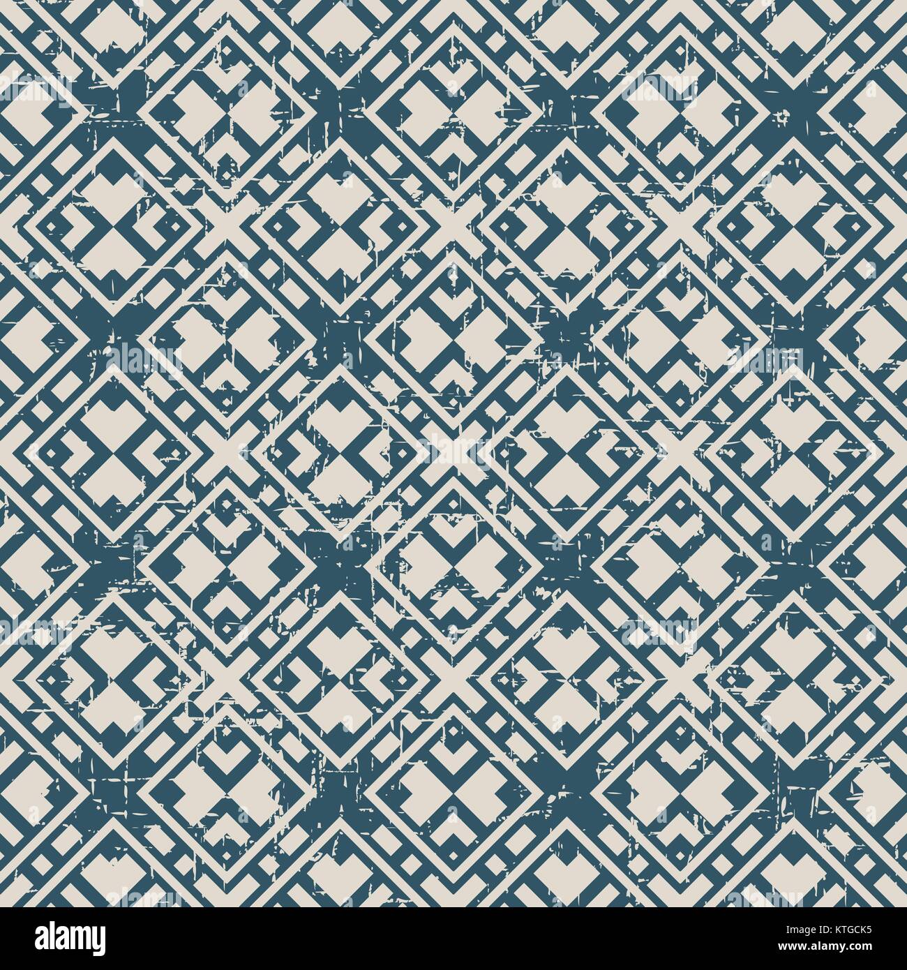 Seamless retro worn out background square frame cross geometry Stock ...