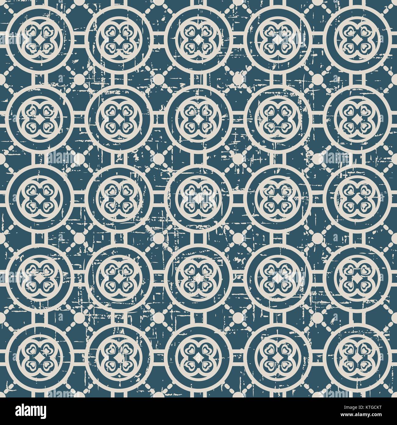 Seamless retro worn out background round heart cross Stock Vector Image ...