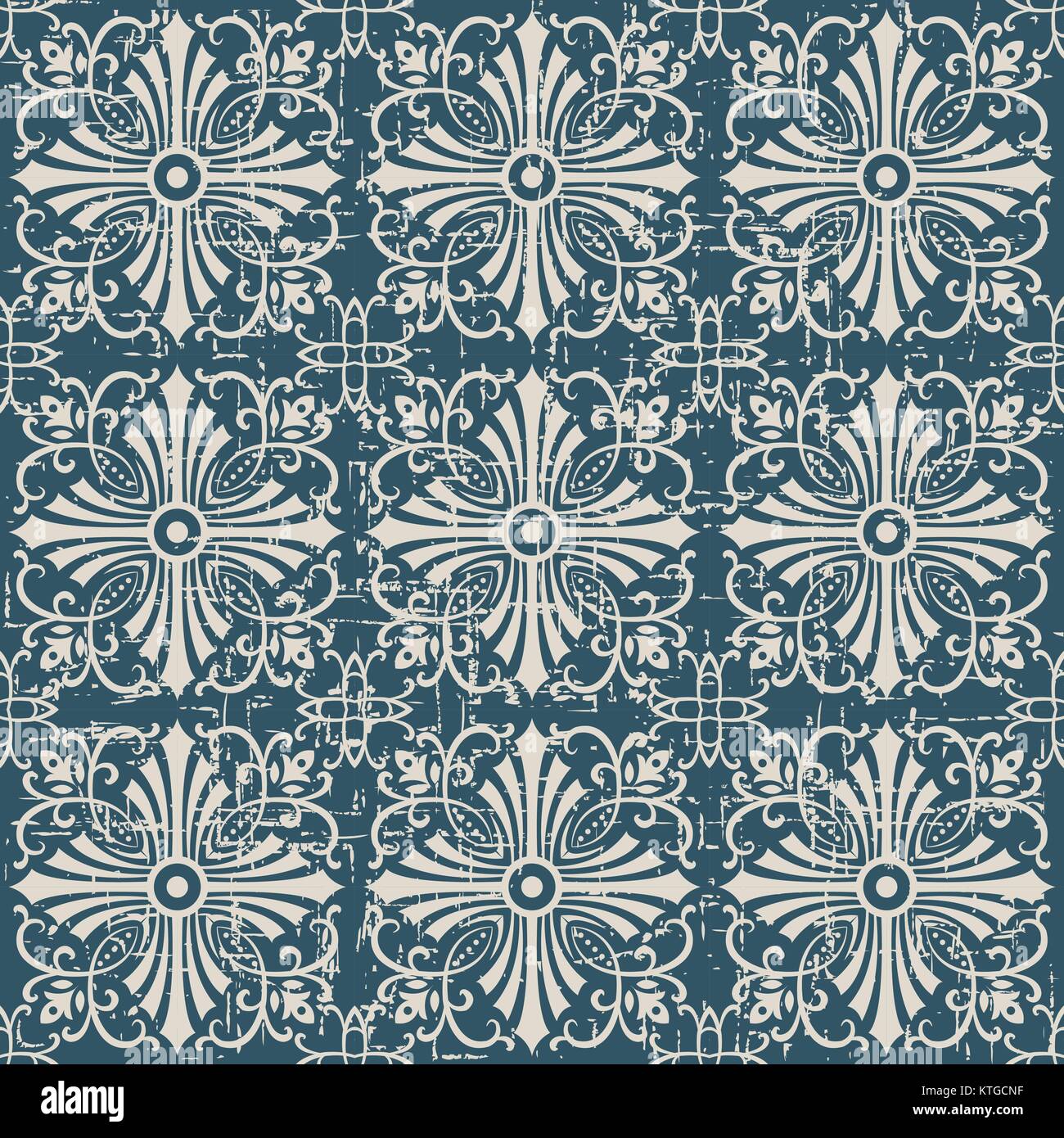 Seamless retro worn out background cross spiral vine kaleidoscope Stock ...